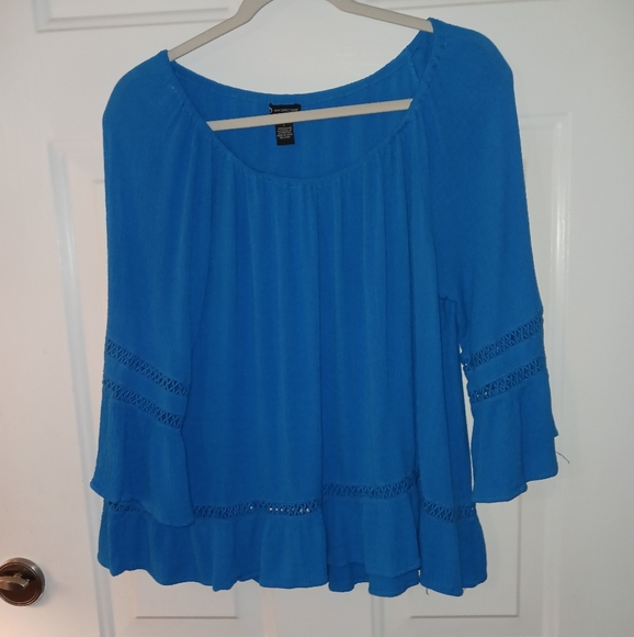 new directions | Tops | New Directions Blue Top Size L | Poshmark